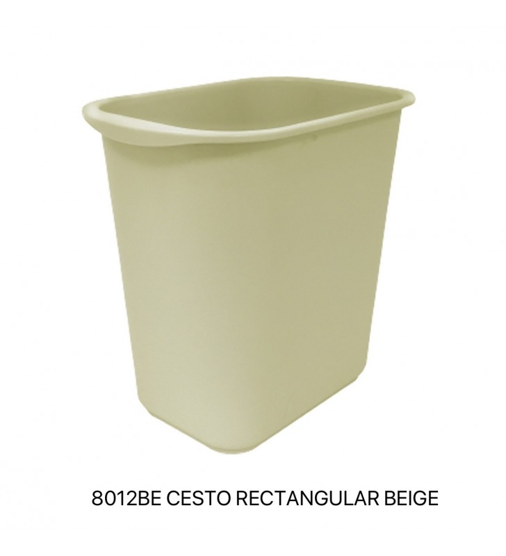 CESTO RECTANGULAR 13L BEIGE 8012BE
