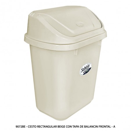 CESTO 13L CON TAPA FRONTAL BEIGE 9072BE