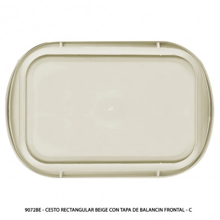 CESTO 13L CON TAPA FRONTAL BEIGE 9072BE
