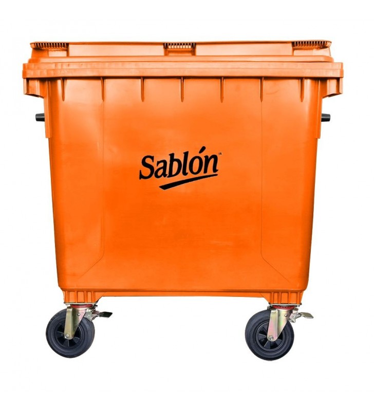 CONTENEDOR 1100 LITROS NARANJA SIN PEDAL 8638NA