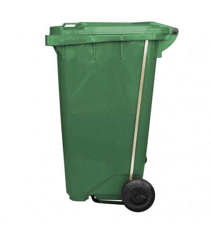 CESTO 240 LITROS VERDE CON IMPRESION ORGANICO CON PEDAL 9546OR