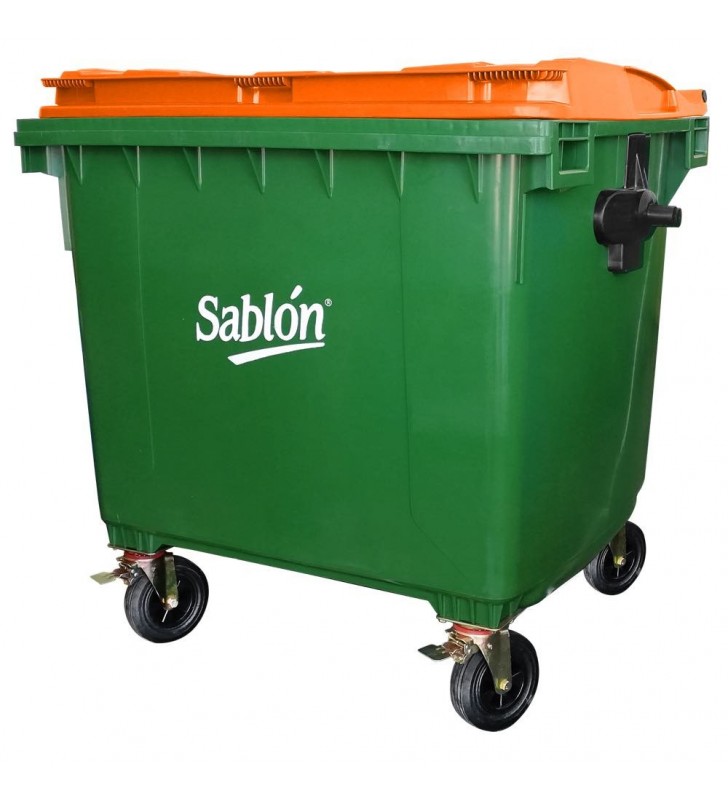 CONTENEDOR 1100 LITROS NARANJA SIN PEDAL 8638NA